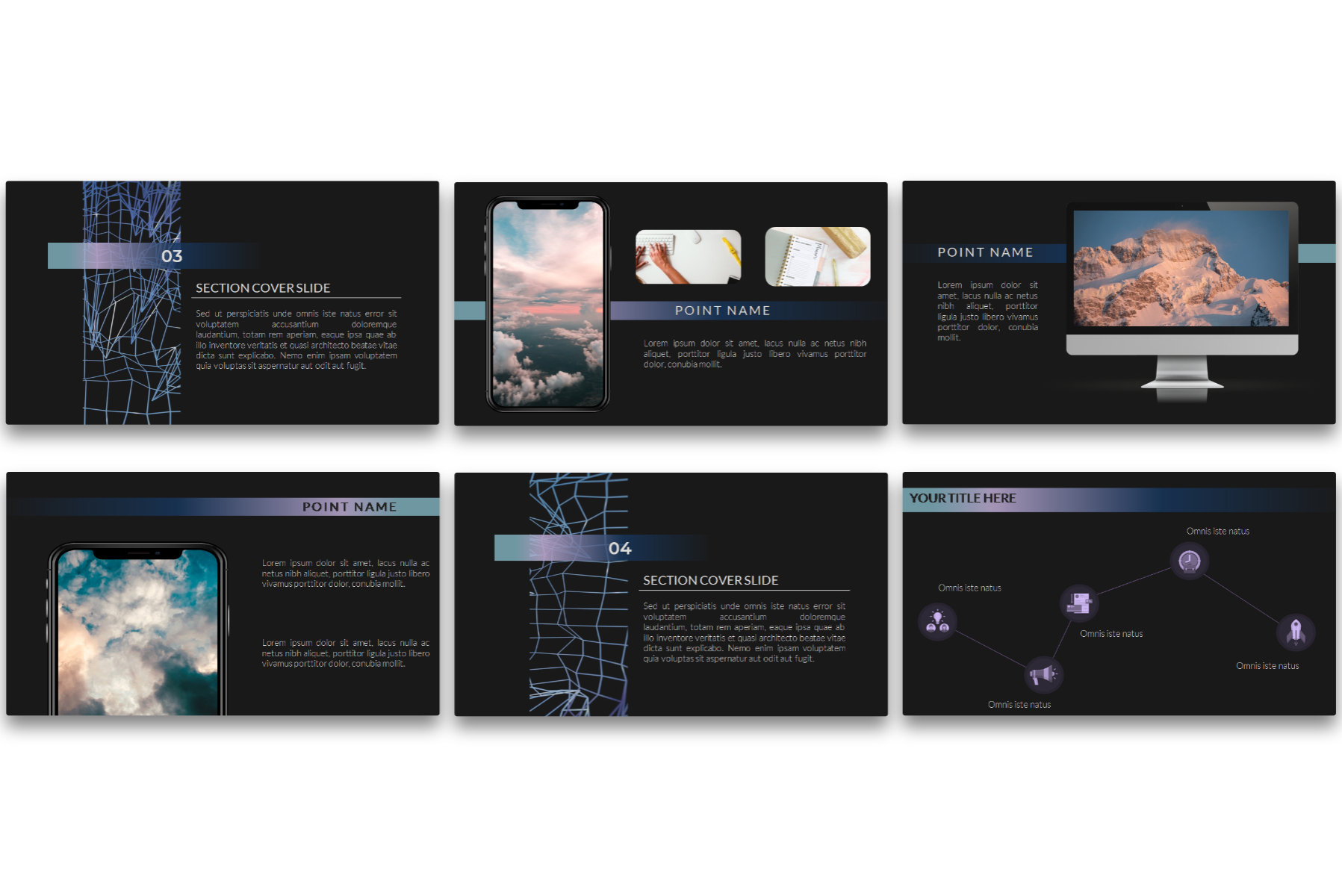 Neon Web Presentation PowerPoint Template neon-web-presentation-powerpoint-template